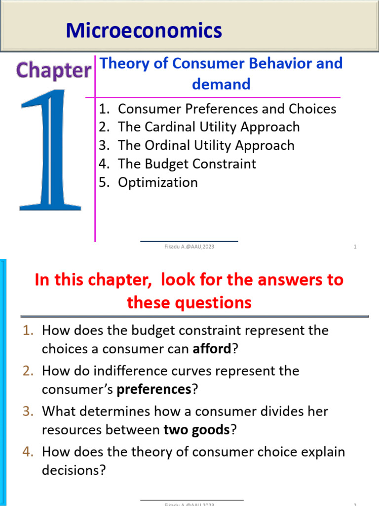 1.consumer Behavior | PDF | Utility | Microeconomics