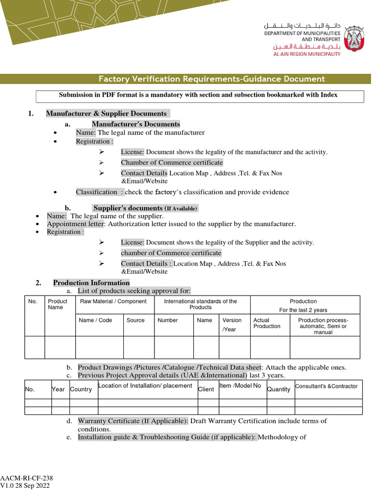 Step 2-How To Fill FACTORY Verification Form-Guidance Document | Download Free PDF | Calibration ...
