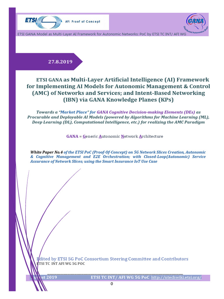 ETSI 5G PoC White Paper No 4 v3.1 | PDF | Artificial Intelligence ...