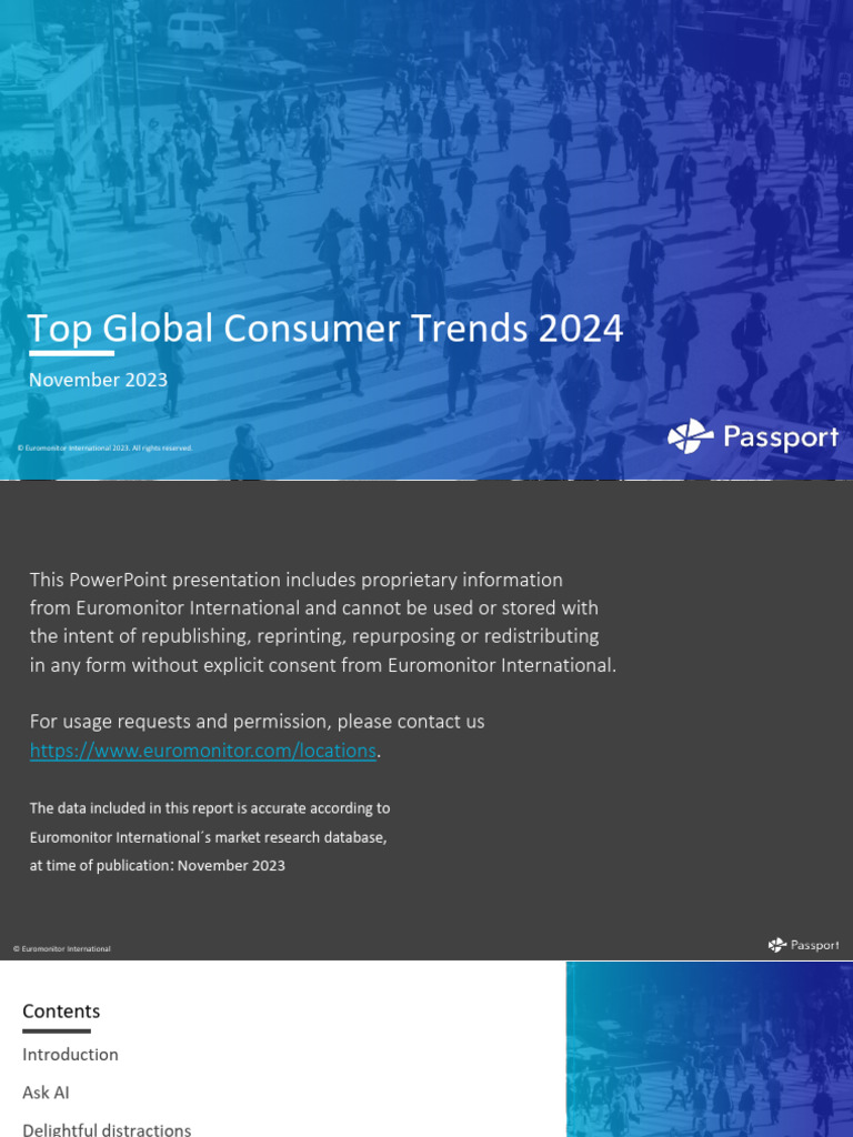 Top Global Consumer Trends 2024 | PDF | Cost Of Living | Brand