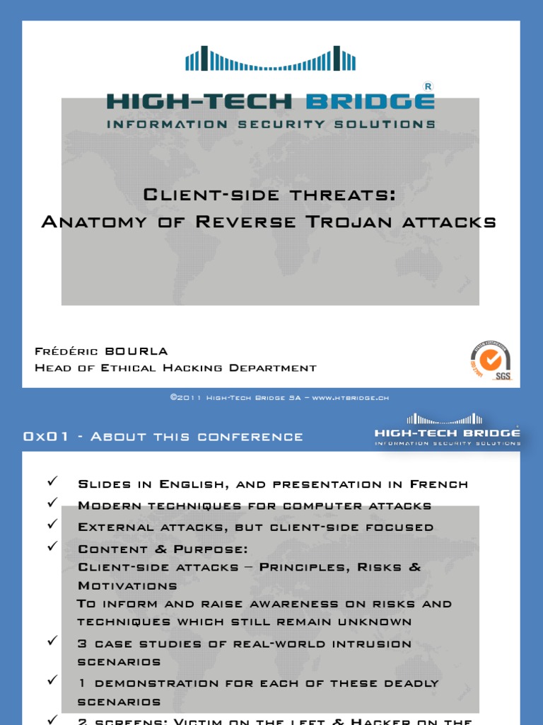 Client Side Threats Anatomy of Reverse Trojan Attacks | PDF | Malware ...