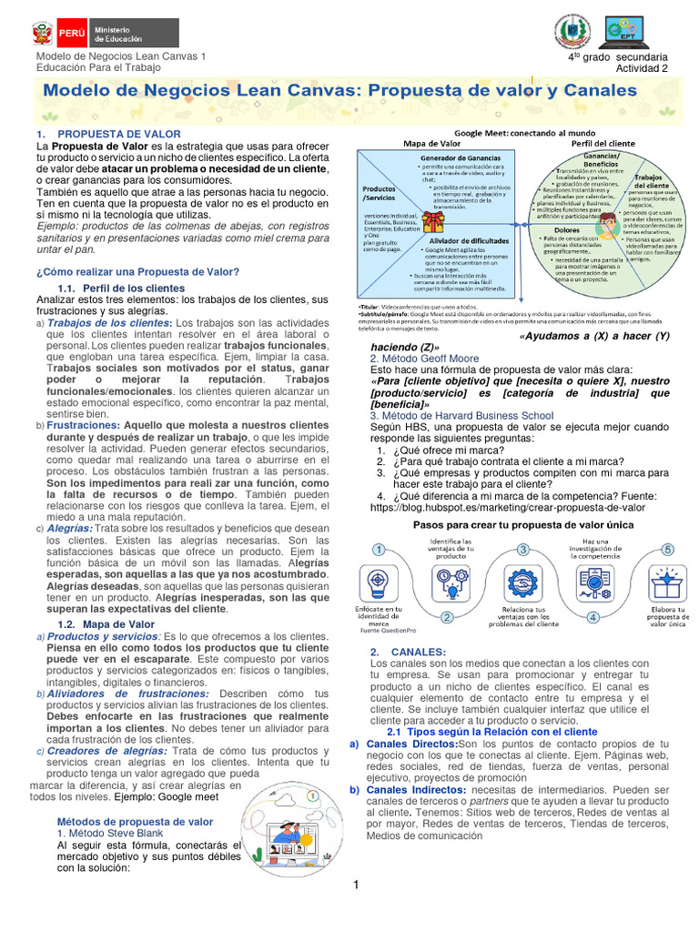 EPT 4 Lean Canvas II - 2023 | PDF | Marketing | Posicionamiento en buscadores