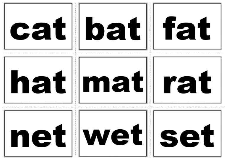 3x3 Vocabulary Flash Card Template | PDF