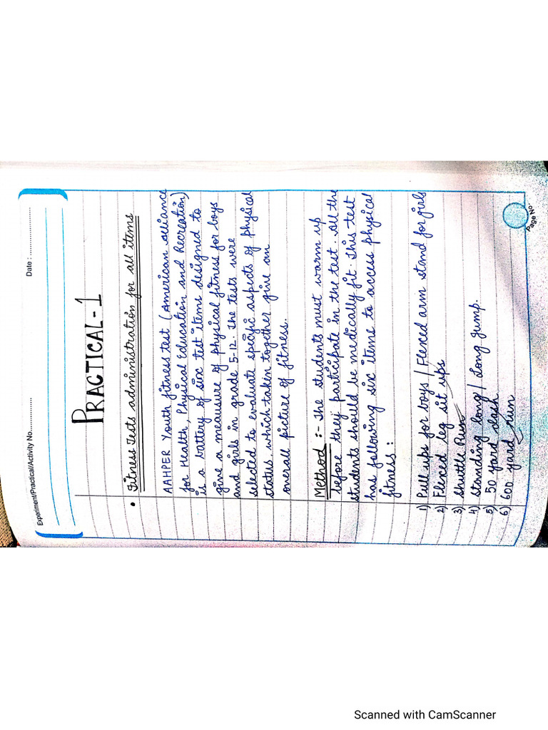 Physical Education Practical File | PDF