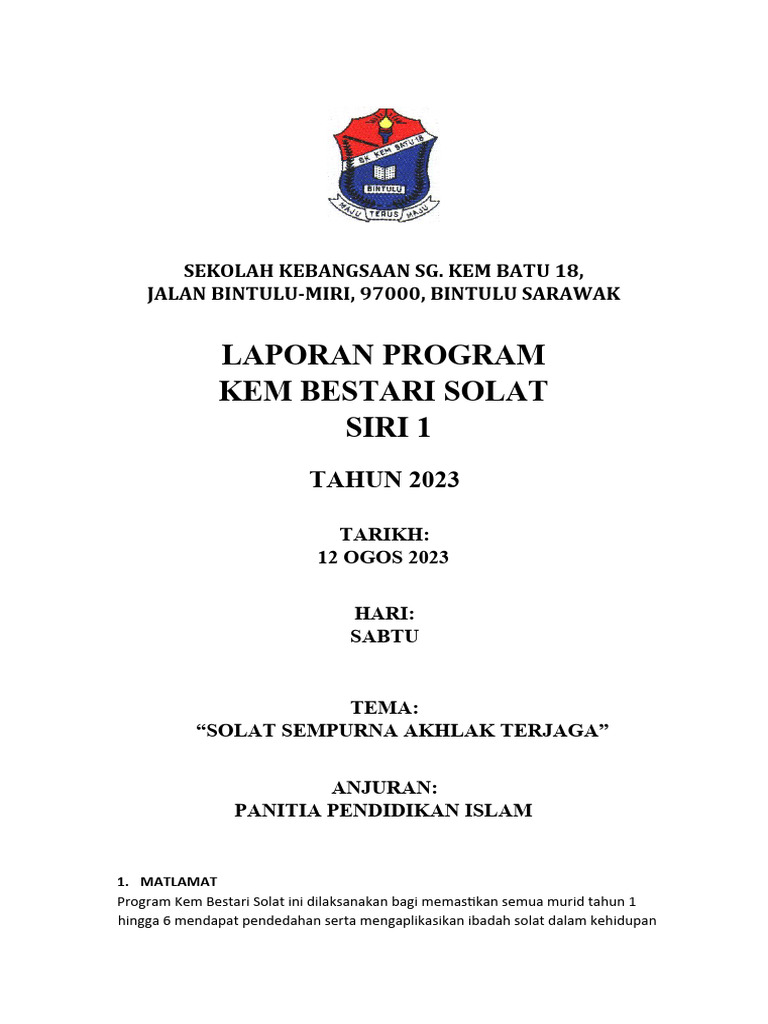 Laporan KBS Siri 1 2023 | PDF