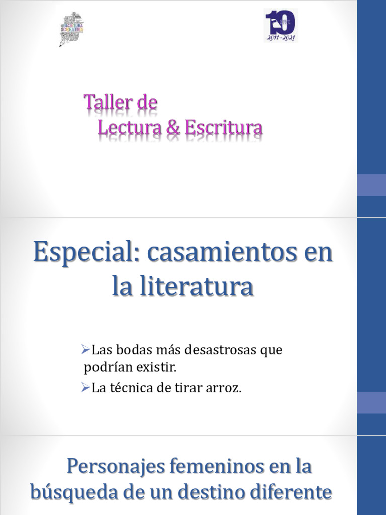Escritura y Literatura (Casamientos en La Literatura) | PDF