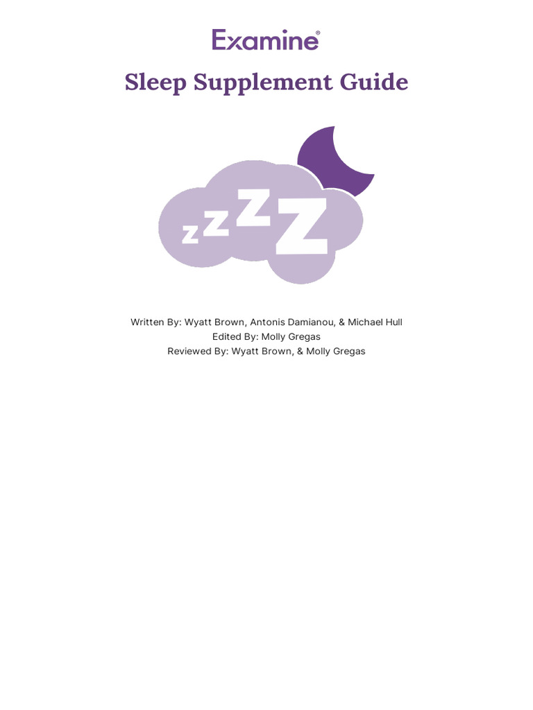 Supplement Guide Sleep | PDF | Circadian Rhythm | Sleep