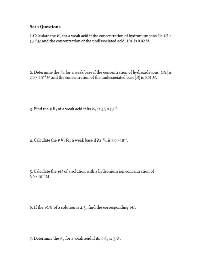 Set1 Ka, KB, Pka, PKB, PH | PDF Set1 Ka, KB, Pka, PKB, PH | PDF