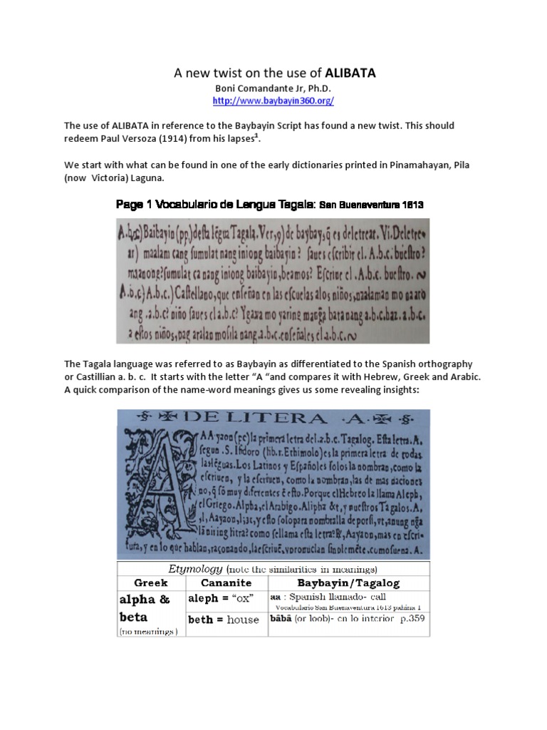 ALIBATA | Tagalog Language | Languages Of Southeast Asia