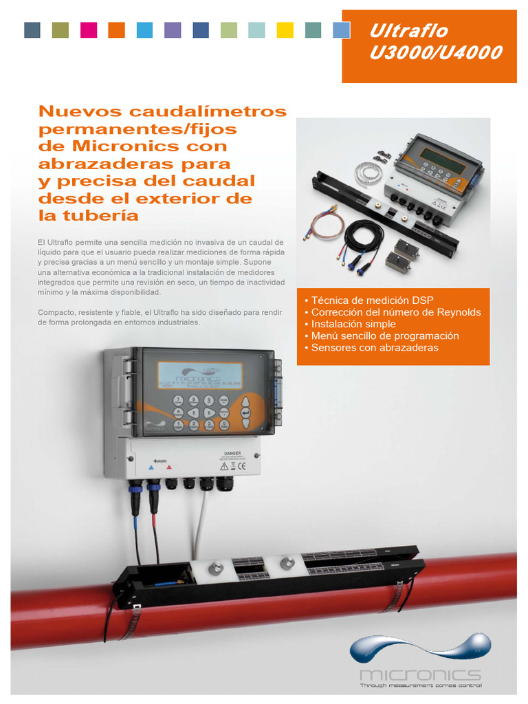 Micronics U3000 U4000 Spanish | PDF | Medición de flujo | Ultrasonido