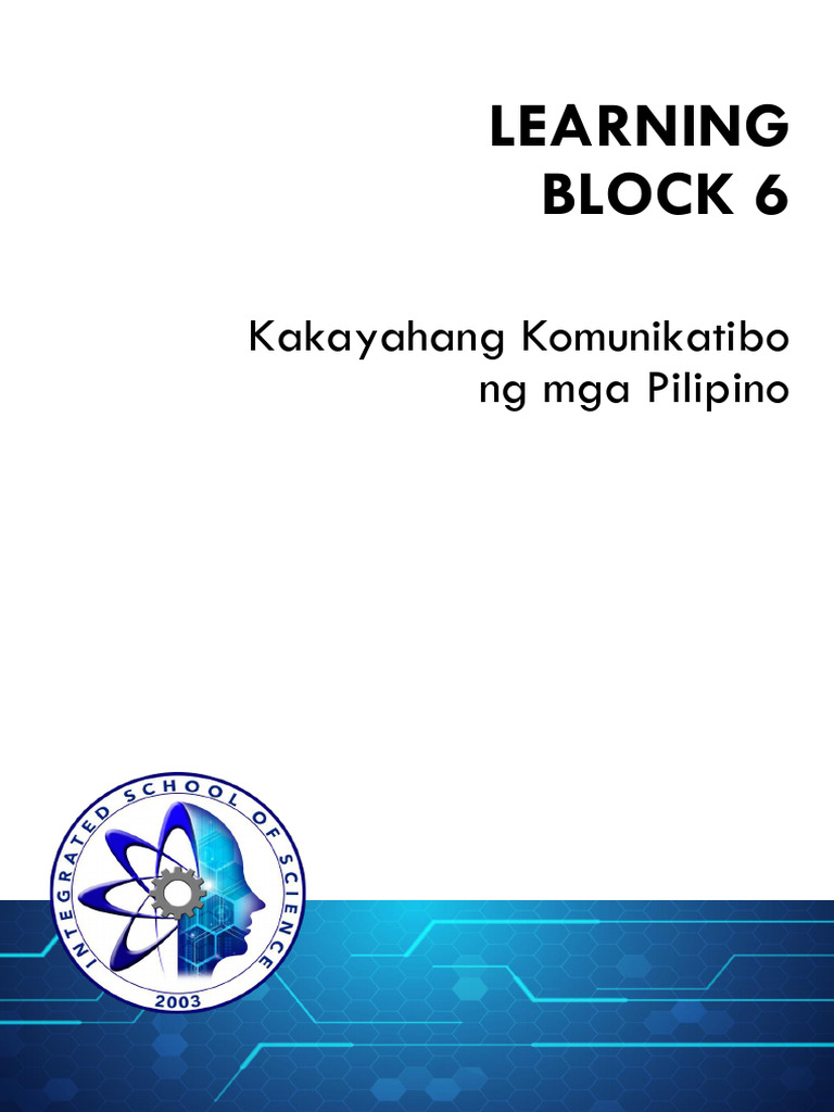 Kakayahang Komunikatibo NG Mga Pilipino: Learning Block 6 | PDF