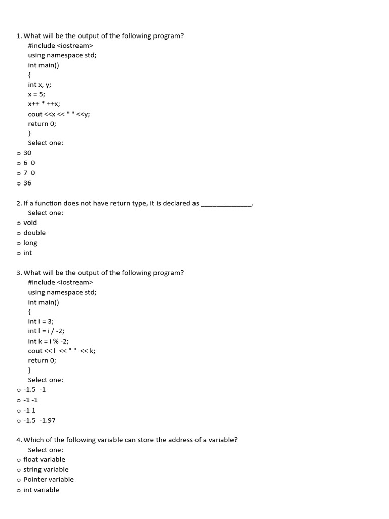 C++Q | PDF | Namespace | Pointer (Computer Programming) C++Q | PDF | Namespace | Pointer (Computer Programming)