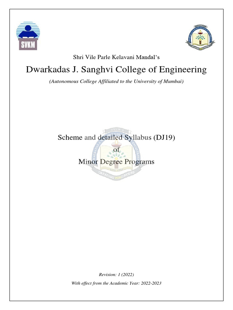 Minor Degree Program Scheme and Syllabus | PDF | Programmable Logic Controller | Artificial ...