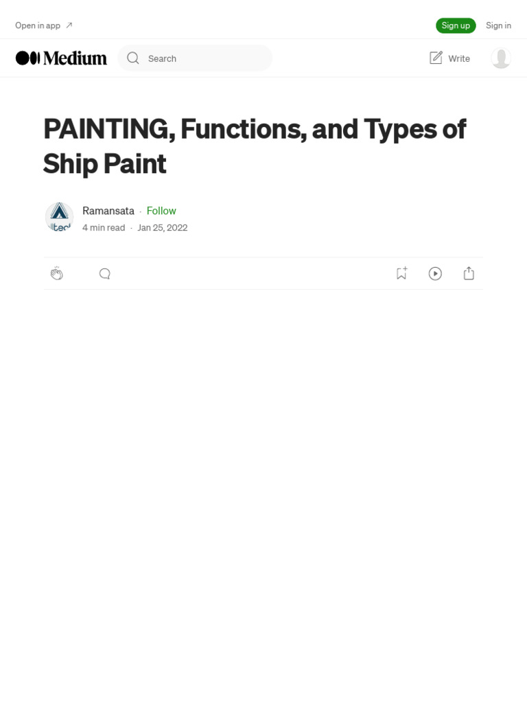 PAINTING, Functions, and Types of Ship Paint - by Ramansata - Medium | PDF | Deck (Ship) | Corrosion