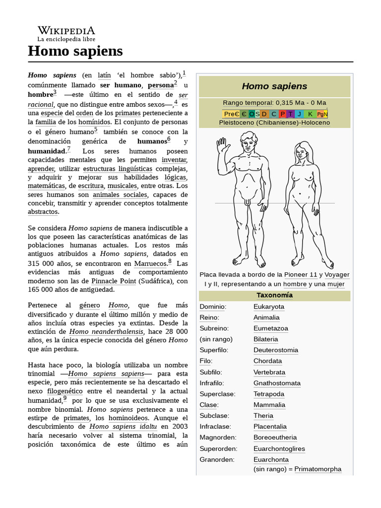 Origen y características de Homo sapiens | PDF | Humano | Science