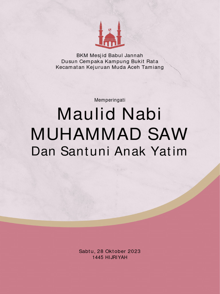 Proposal Maulid Mesjid Babul Jannah Cempaka | PDF