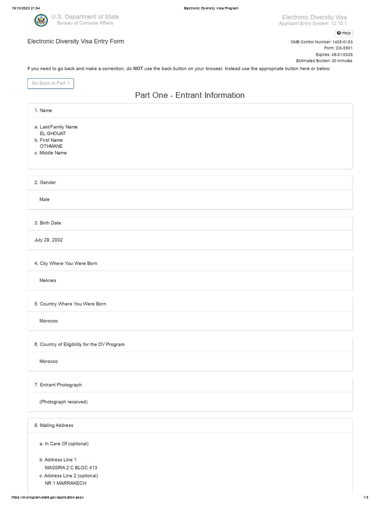Electronic Diversity Visa Program | PDF | Marriage | Government