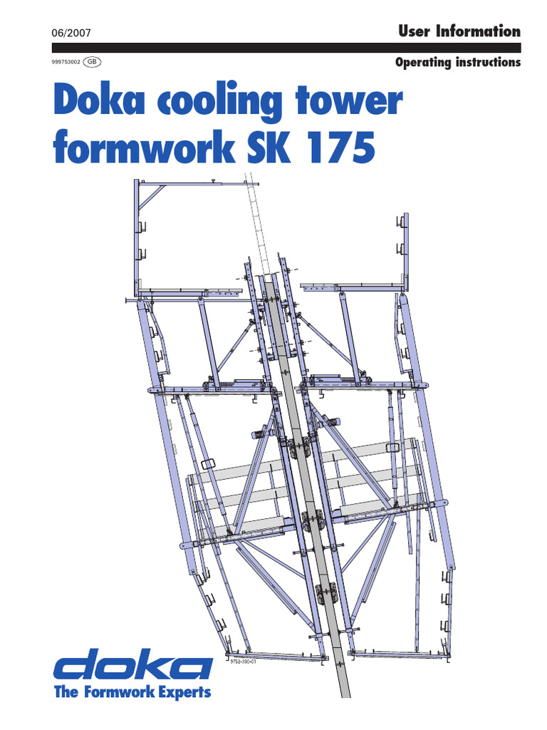Doka SK 175 Cooling Tower Formwork Guide | PDF | Scaffolding | Screw