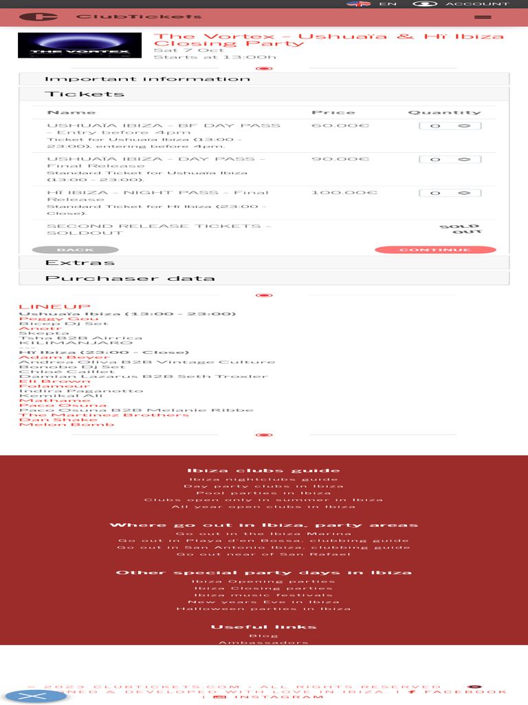 The Vortex - Ushuaïa & Hï Ibiza Closing Party - Ushuaïa and Hï Ibiza | PDF