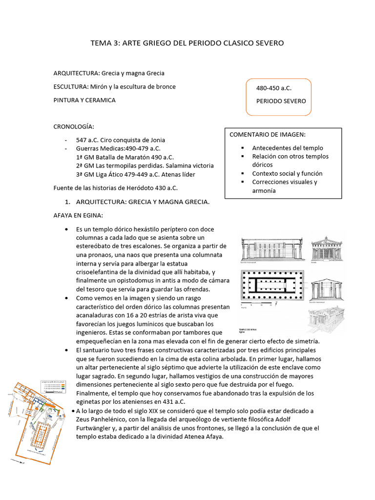 Tema 3 Arte Griego | PDF | Antigua Grecia