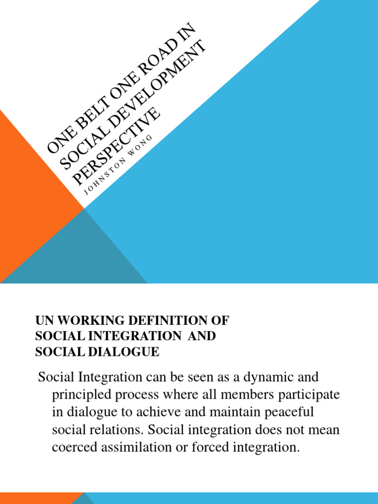 One Belt One Road Social Integration - 看图王 | PDF | Social Integration ...