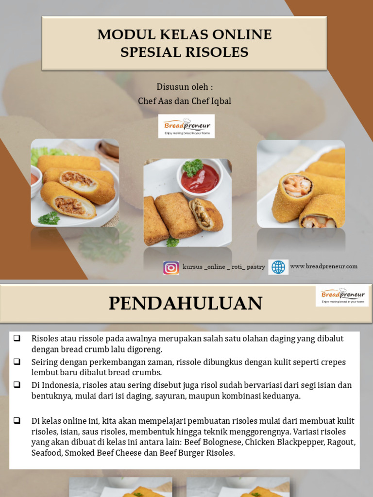 Variasi Resep dan Teknik Risoles | PDF