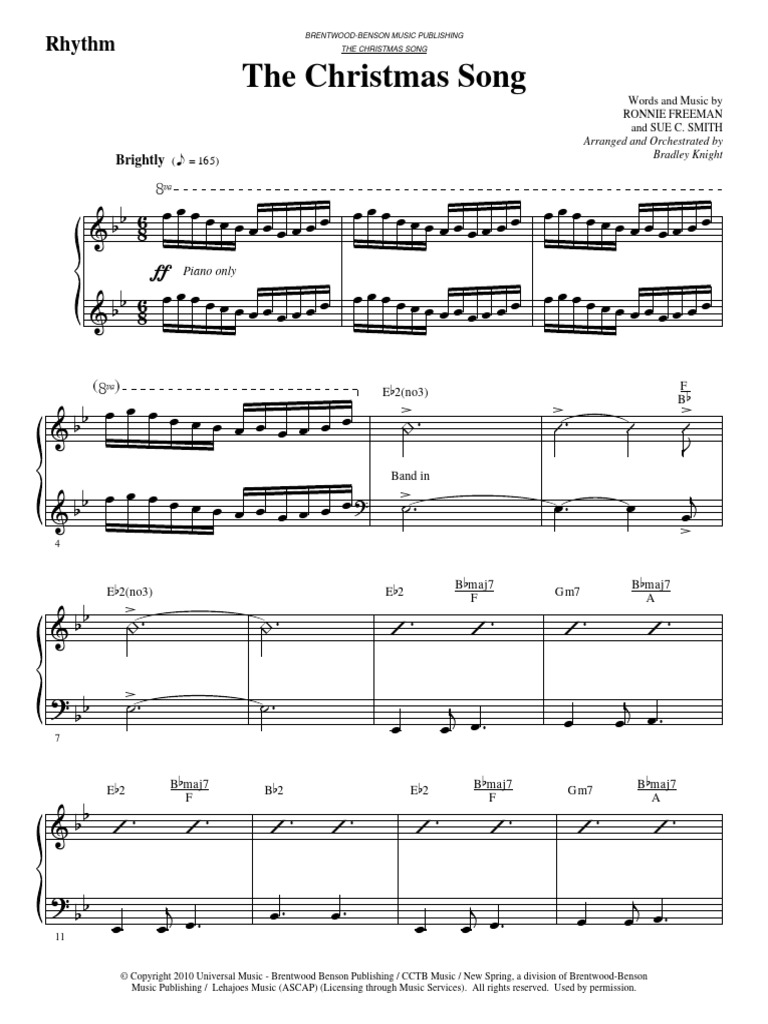 01 The Christmas Song - Rhythm | PDF