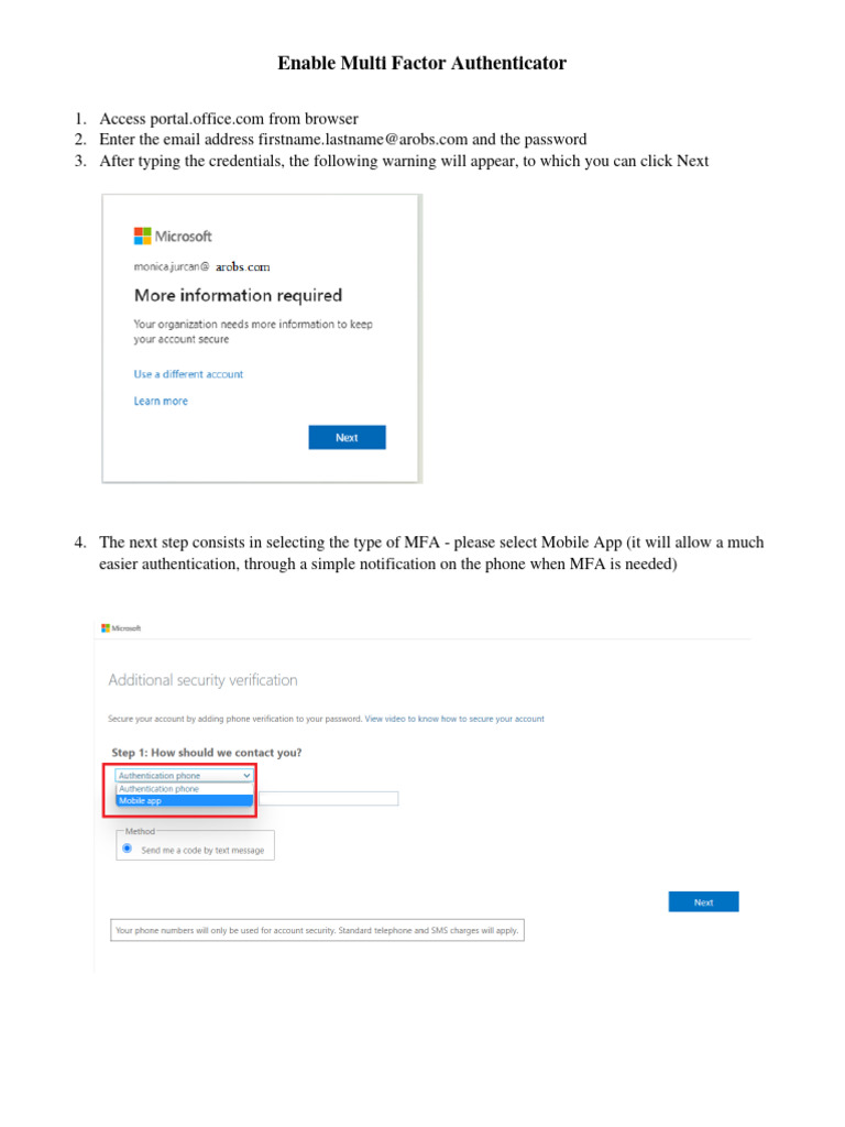 Enable Multi Factor Authenticator | PDF