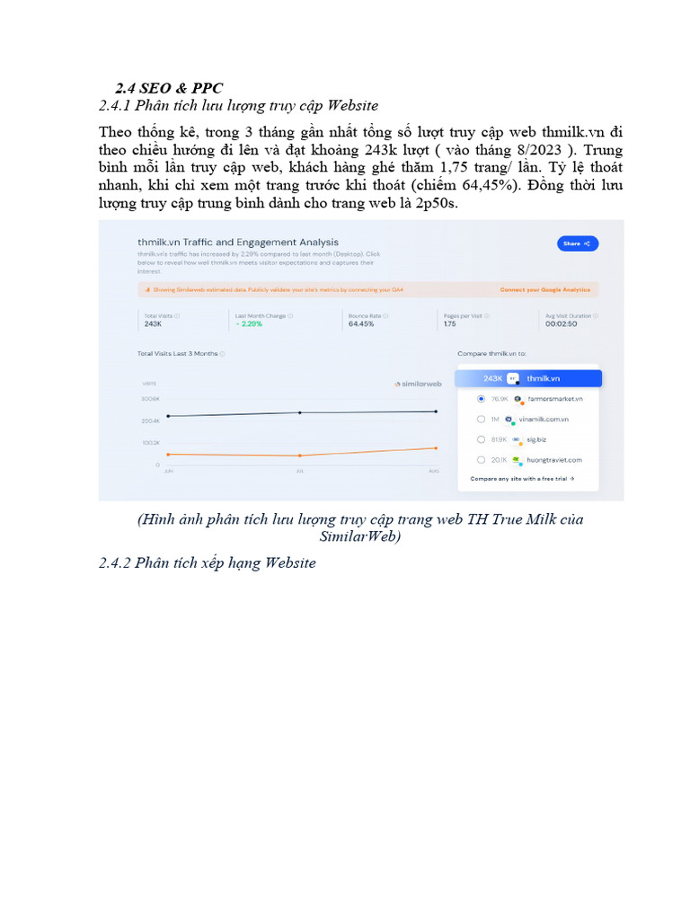 2.4.1 Phân tích lưu lượng truy cập Website: 2.4 Seo & Ppc | PDF