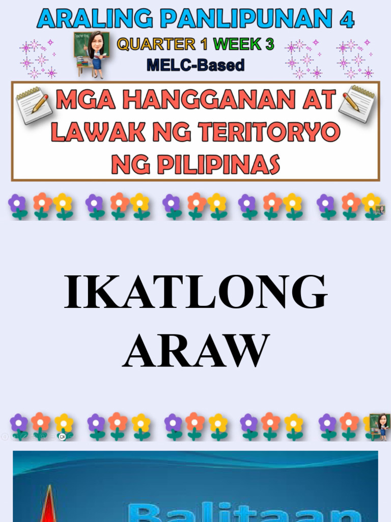 AP q1 w3 d3&4 Mga Hangganan at Lawak NG Teritoryo NG Pilipinas | PDF