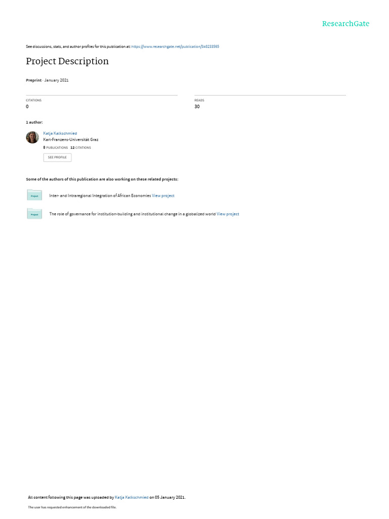 Project Description | PDF | Institution | Market (Economics)