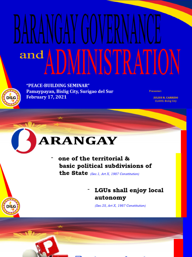 Barangay Governance & Administration | PDF | Eminent Domain | Waste