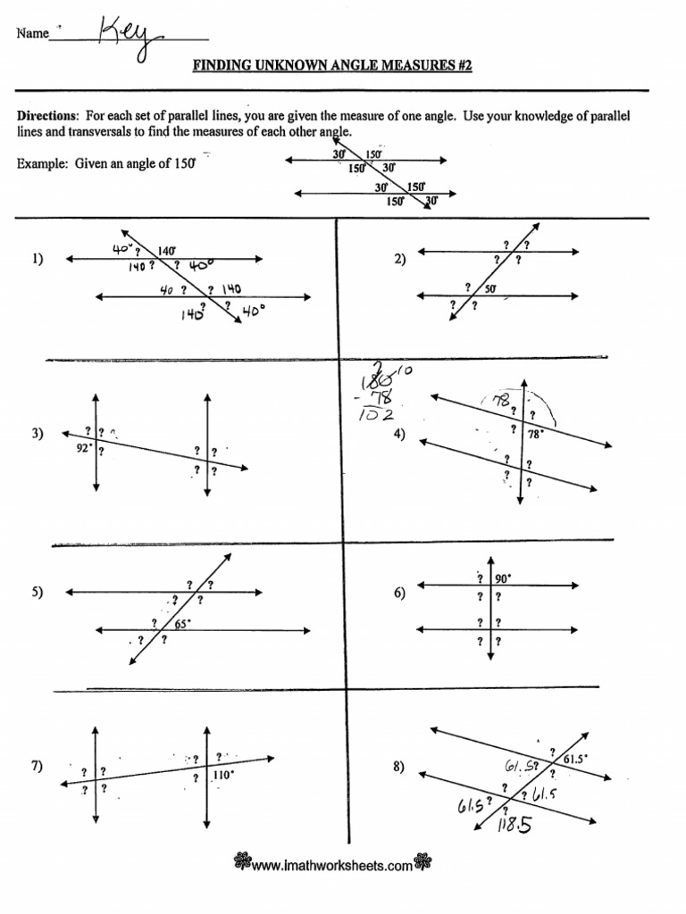Finding Missing Angle Measures | PDF