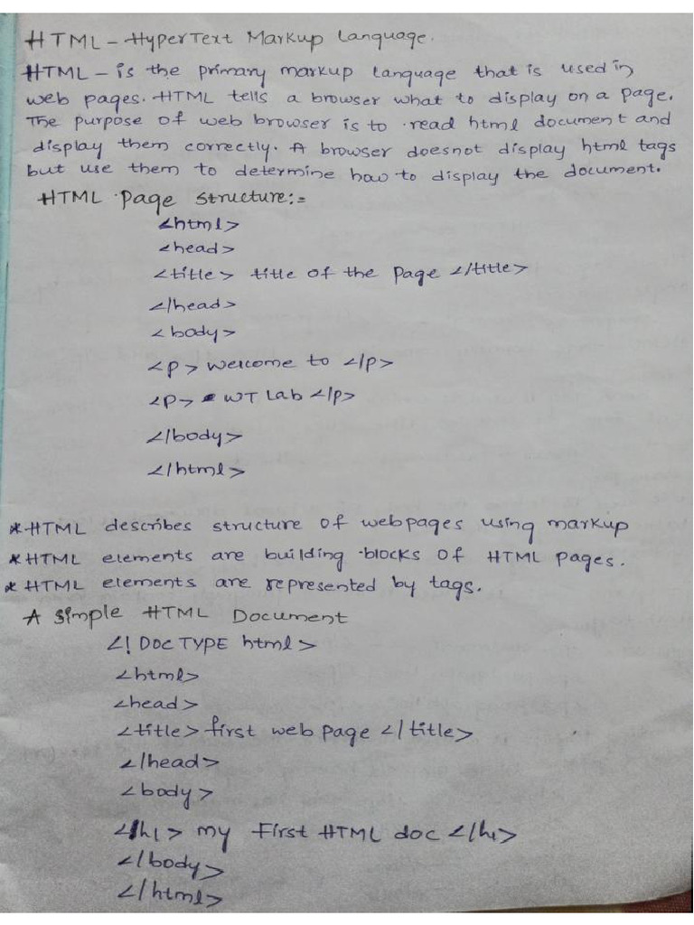 WT Notes 1st & 2nd Unit | PDF