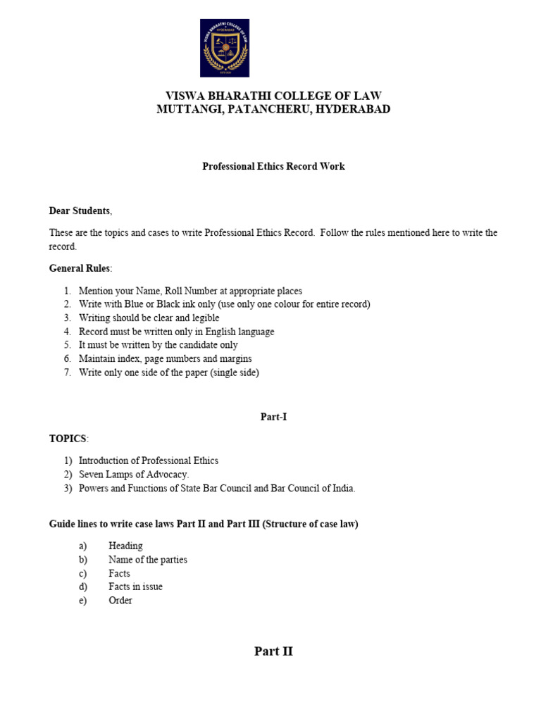 Professional Ethics 5 Sem (2222) | PDF