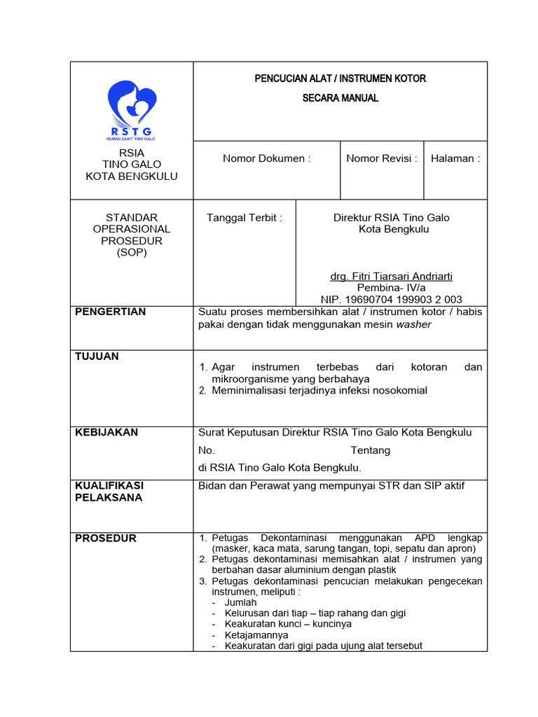 Pencucian Alat Instrumen Kotor Secara Manual | PDF