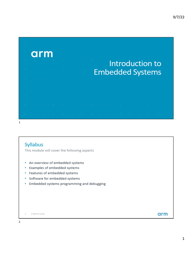 03 Introduction To Embedded Systems Pdf Embedded System Microcontroller