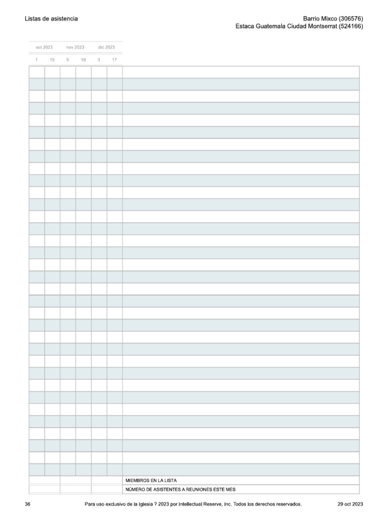 Lista en Blanco | PDF