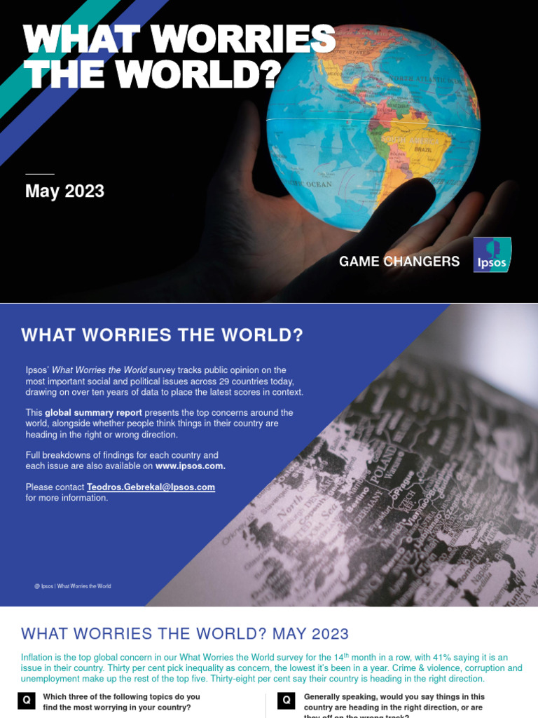 Global Concerns Survey: May 2023 Insights | PDF | Cost Of Living | Poverty