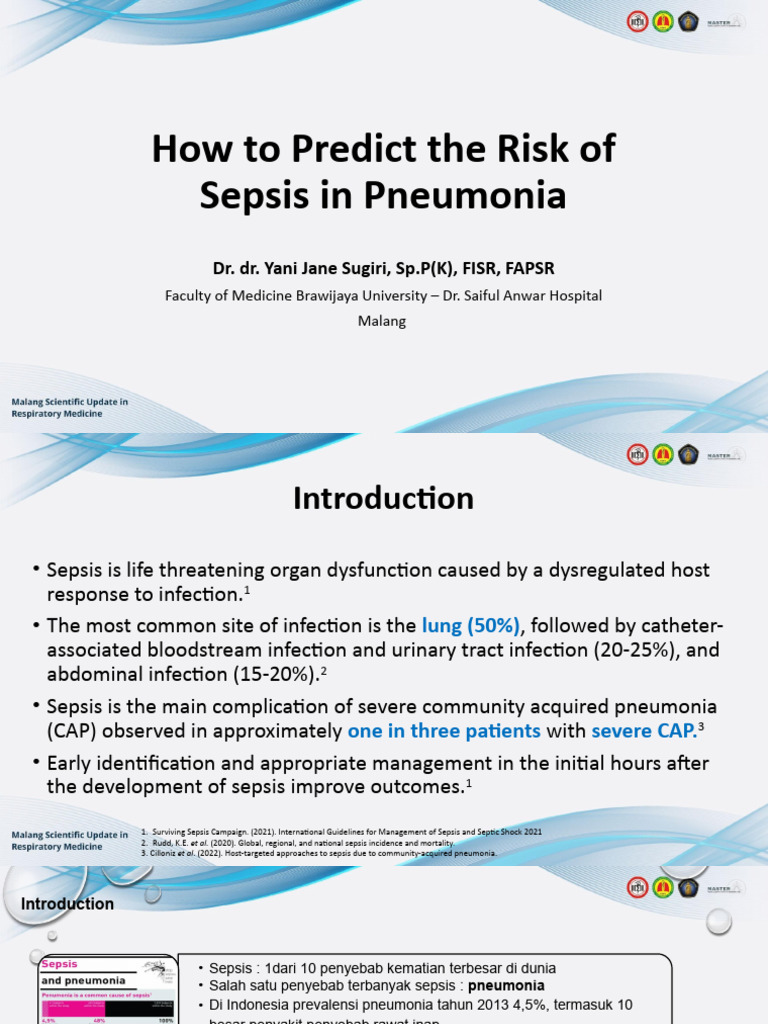 YJS How To Predict The Risk of Sepsis in Pneumonia | PDF | Sepsis ...