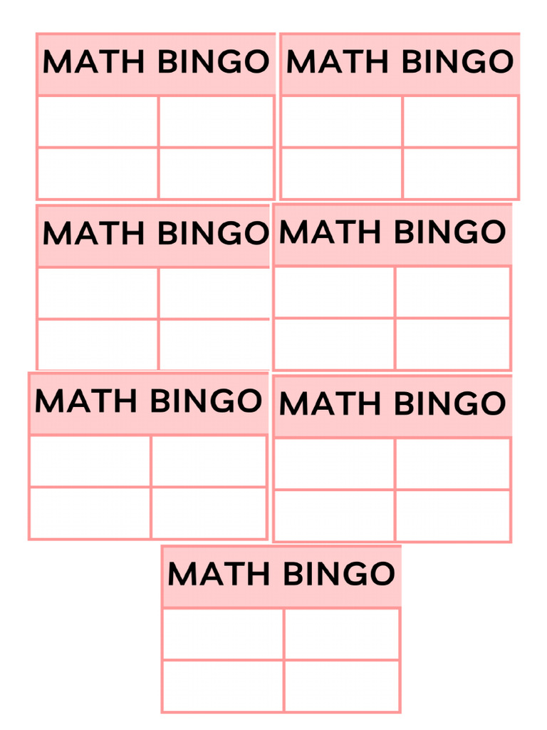 Math Bingo | PDF