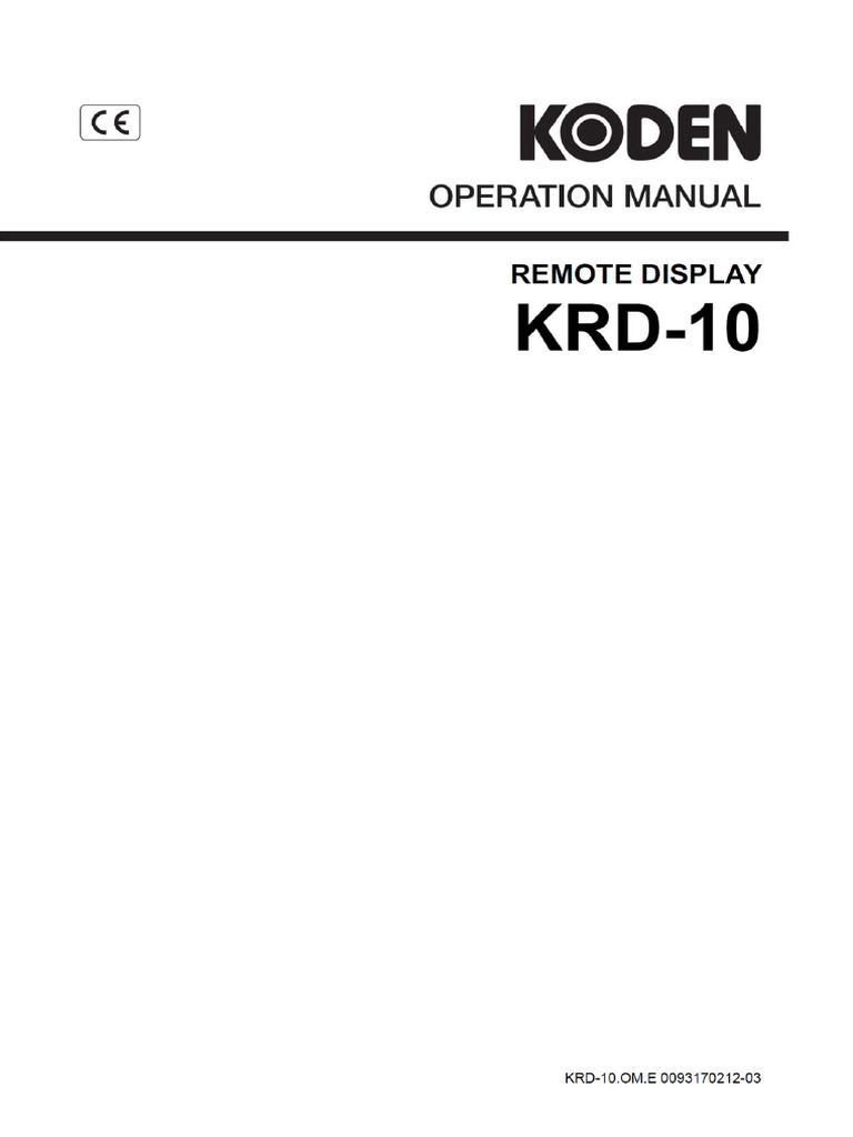 KRD-10 OME Rev03 | PDF | High Voltage | Electrical Connector
