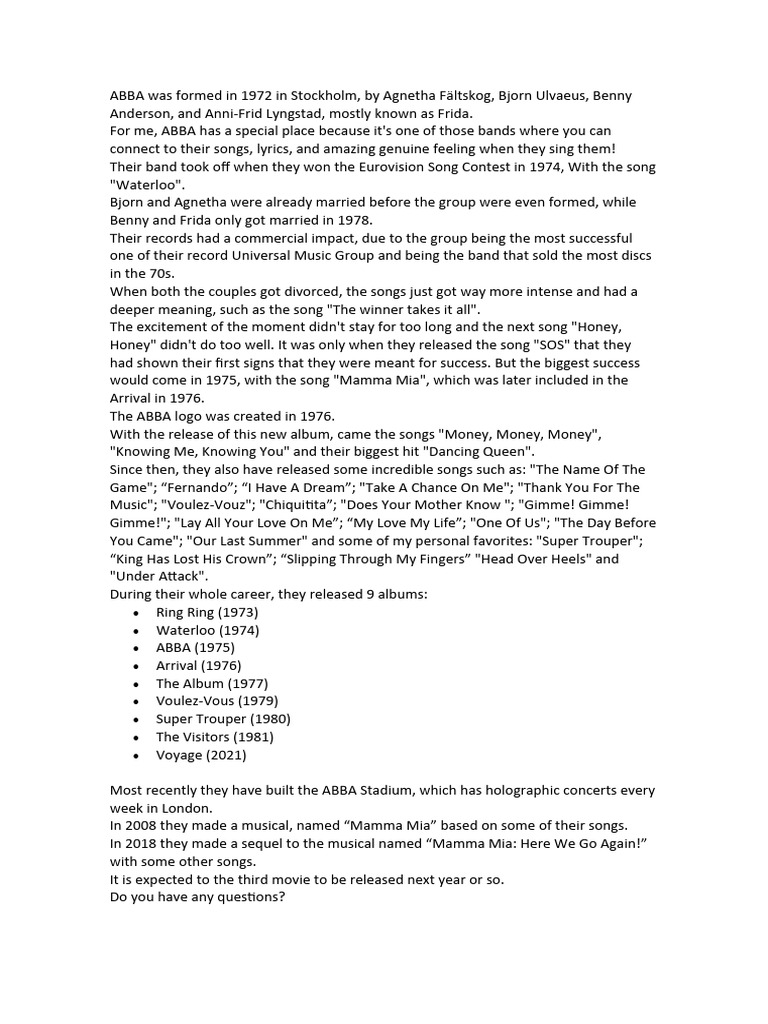 ABBA | PDF
