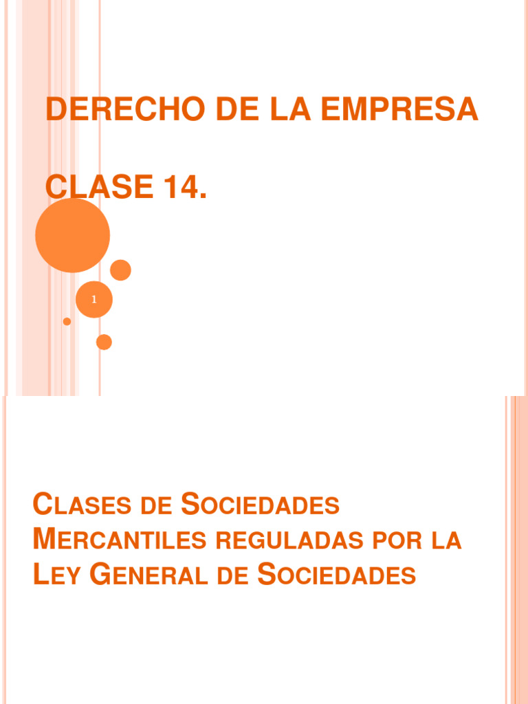 CLASE 14 - Clases de Sociedades Mercantiles - Mercado de Valores | PDF | Sociedad de ...