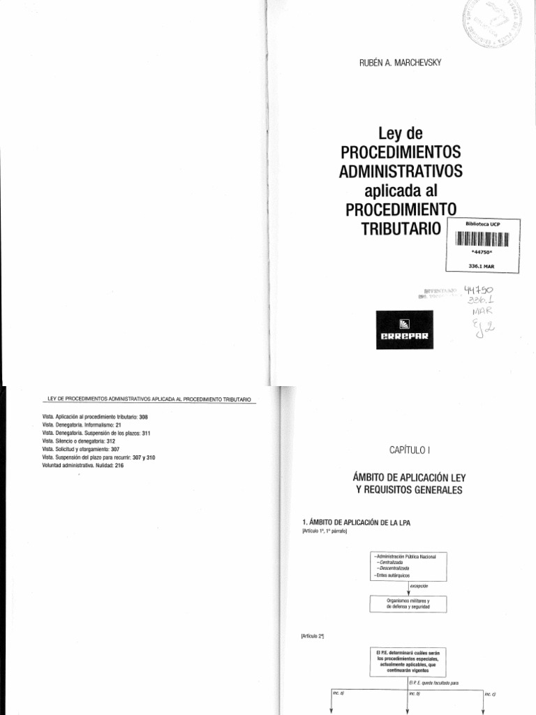 Marchevsky - Ley Proc. Administ Cap 1, 2 y 3 | PDF