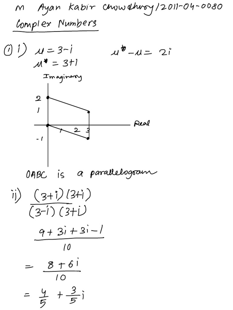 Note 22 Nov, 2023 MATH NOTES COMPLEX | PDF