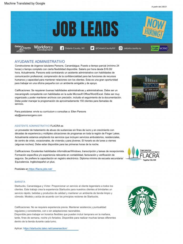 Job Leads | PDF | Enfermería | Medicare (Estados Unidos)
