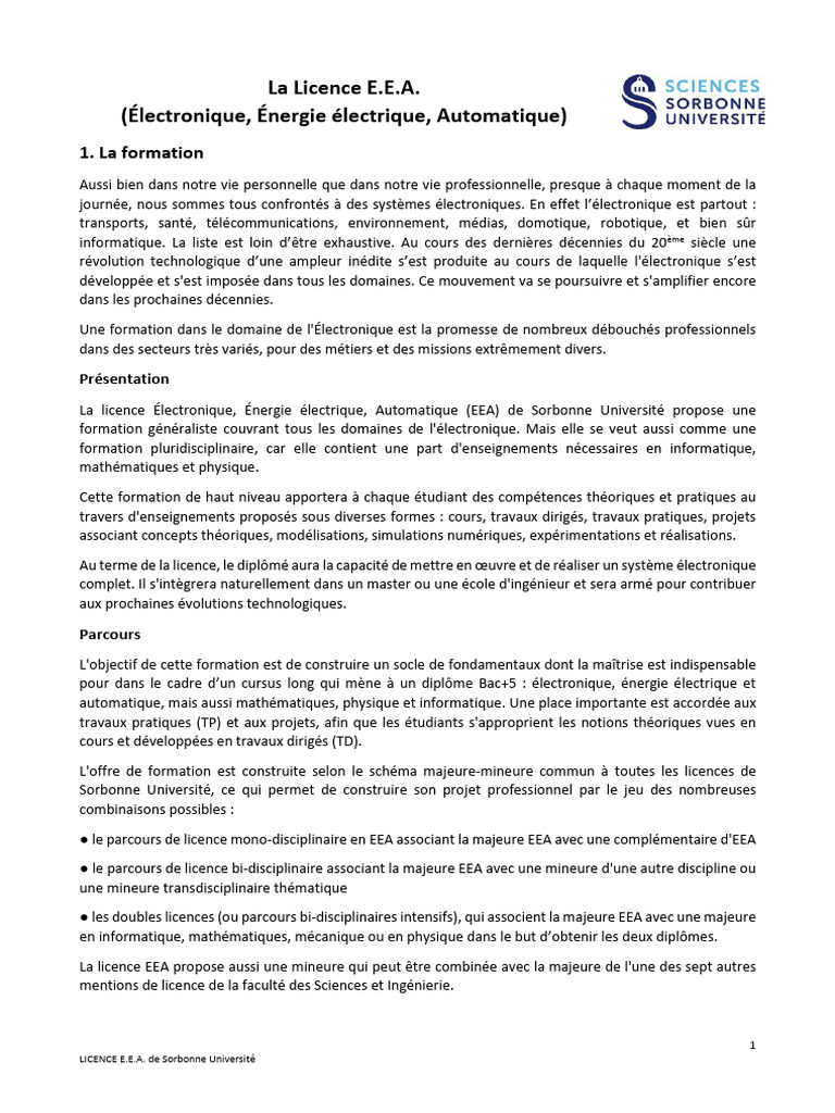 Licence Eea 2022 | PDF | Électronique | Données numériques