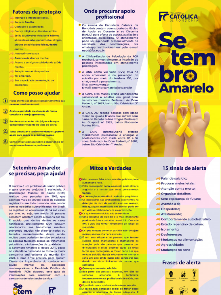 Panfleto - Setembro Amarelo FCR | PDF