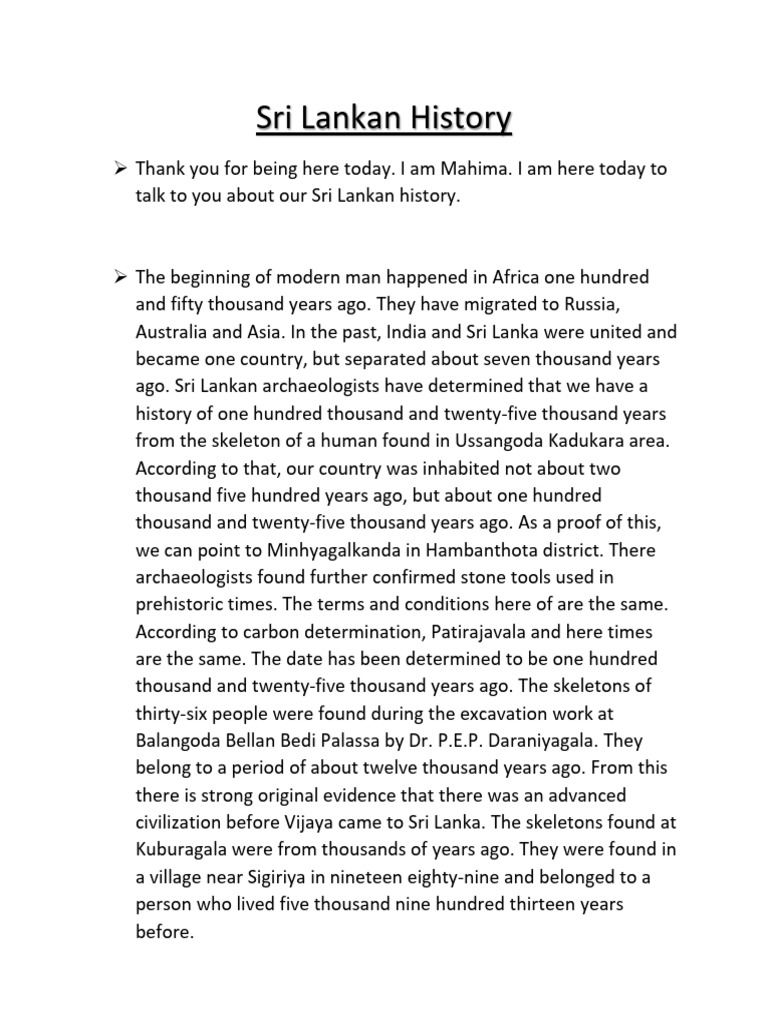 Sri Lankan History | PDF | Sri Lanka